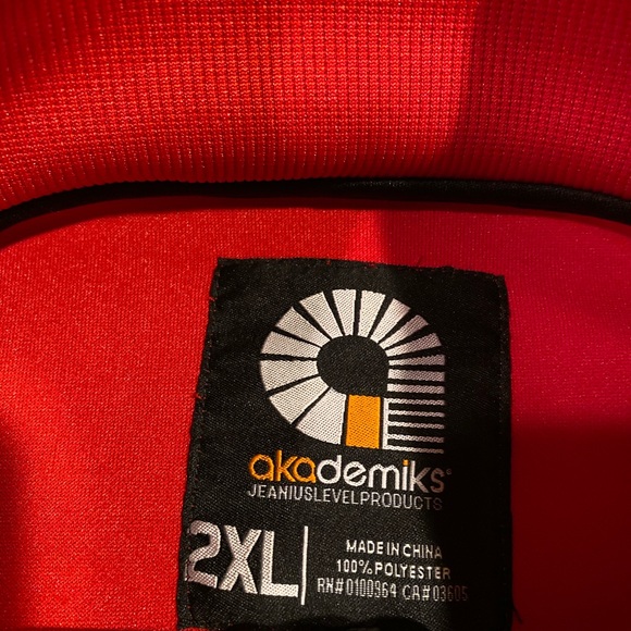 Akademiks | Shirts | Akademiks Red Black Zip Up Sweatshirt Size Xxl ...